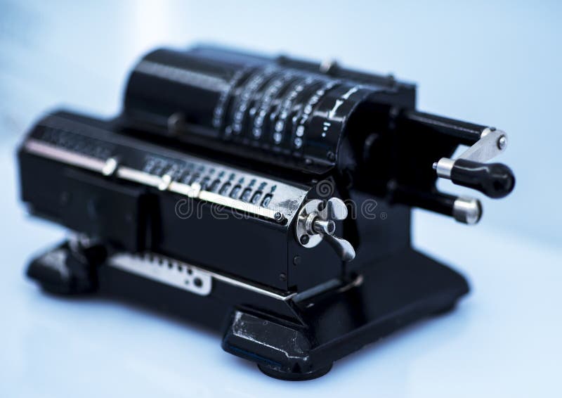 Old Mechanical Manual Counting Machine for Mathematical Calculations ...