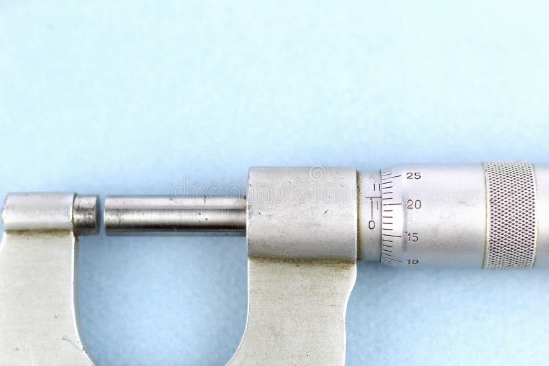 Old Mechanical Micrometer. Scale on the Body of the Measuring Device ...