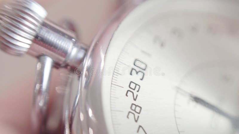 Mechanical Stopwatch Time in a Human Hand on a Green Screen Stock Video ...