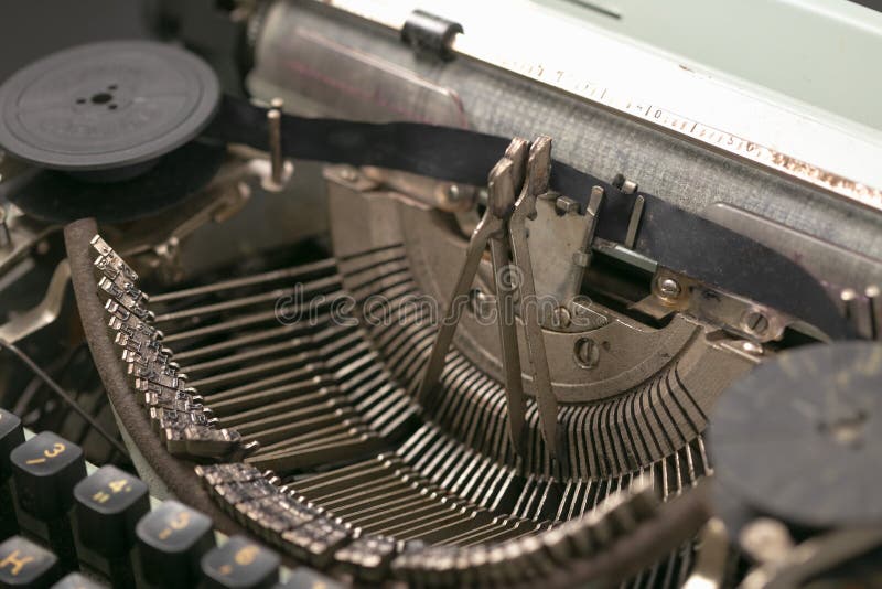 Old Mechanical Typewriter of the 19th Century Stock Photo - Image of ...
