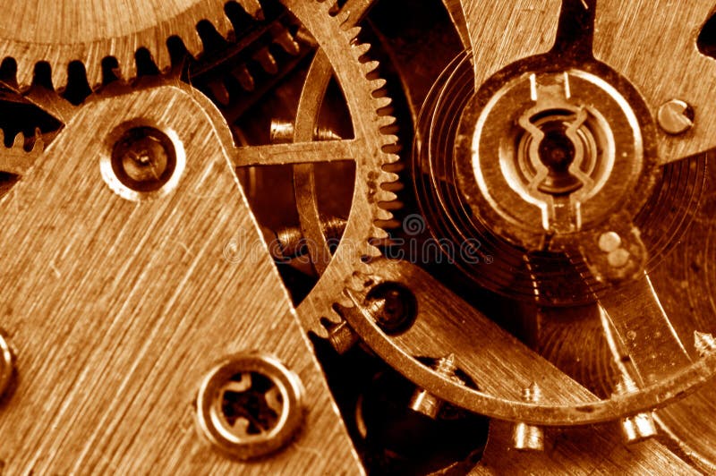 Vintage gears mechanism stock image. Image of detailed - 5363547