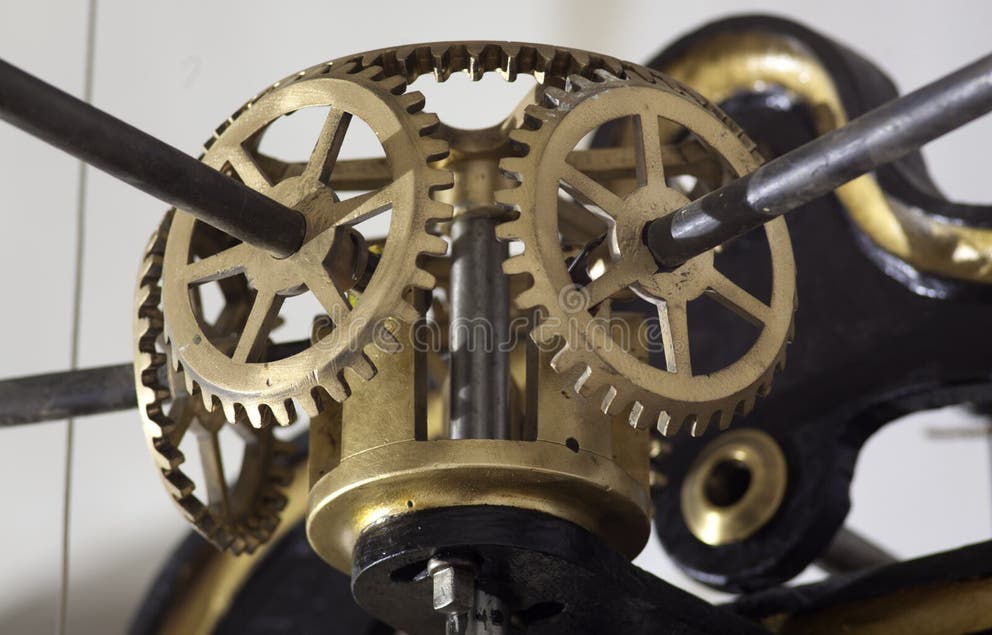 Cogwheels in the clock stock image. Image of flow, cogs - 99179253