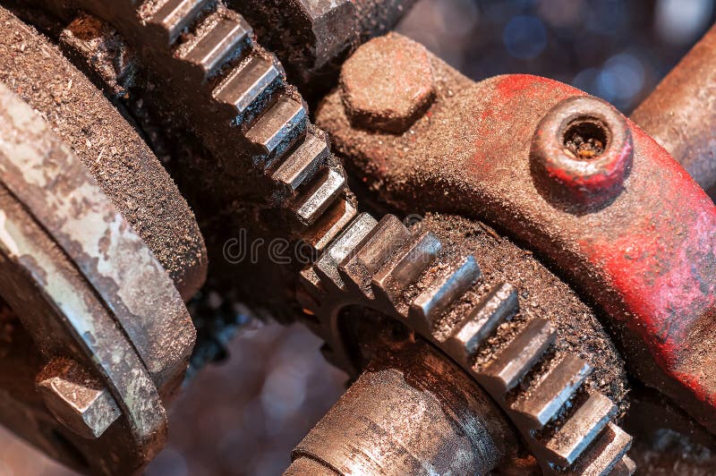 Old mechanism with gear stock image. Image of circle - 75921985