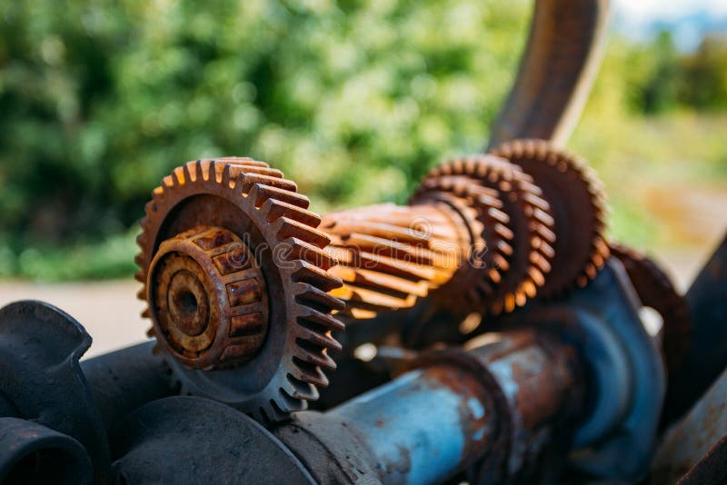Old Mechanism. Old Rusty Gears, Machine Part Stock Image - Image of ...