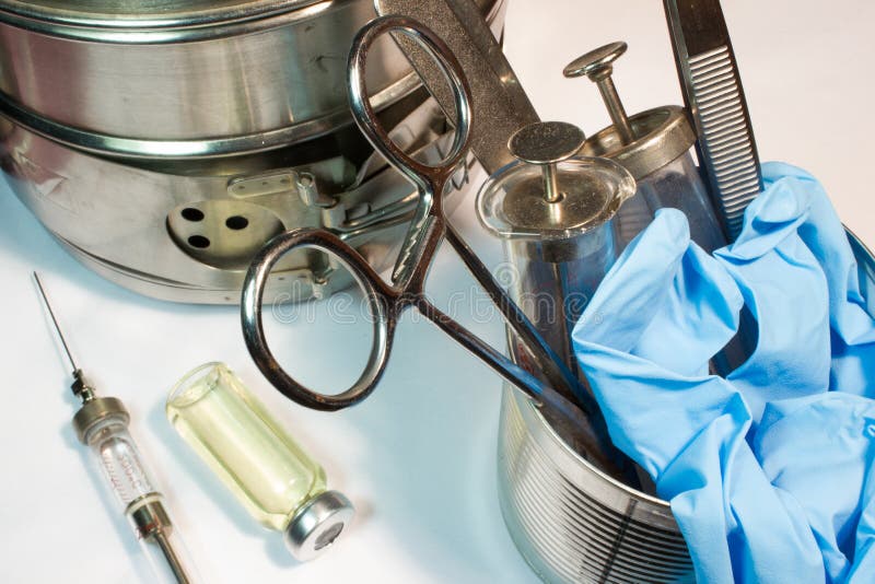 Old medical instruments stock image. Image of instruments - 84247575