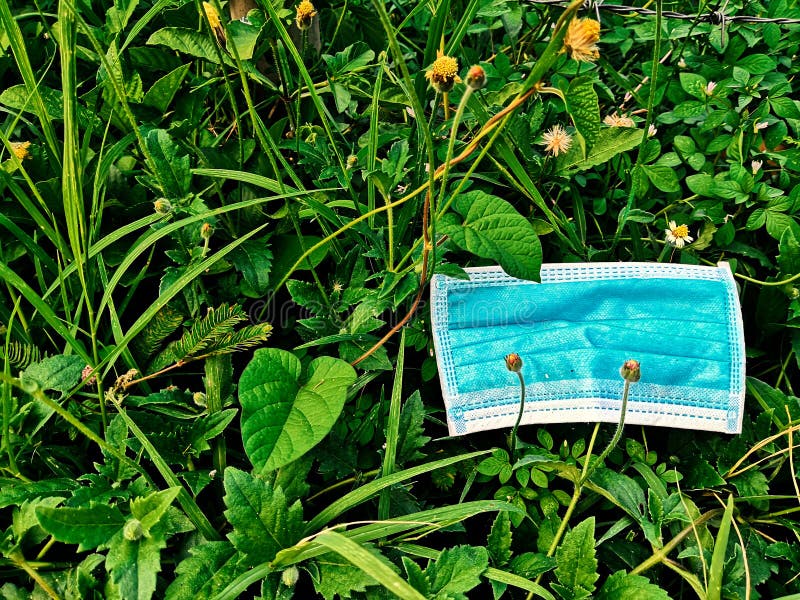 Old medical masks stock photo. Image of face, garbage - 185297974