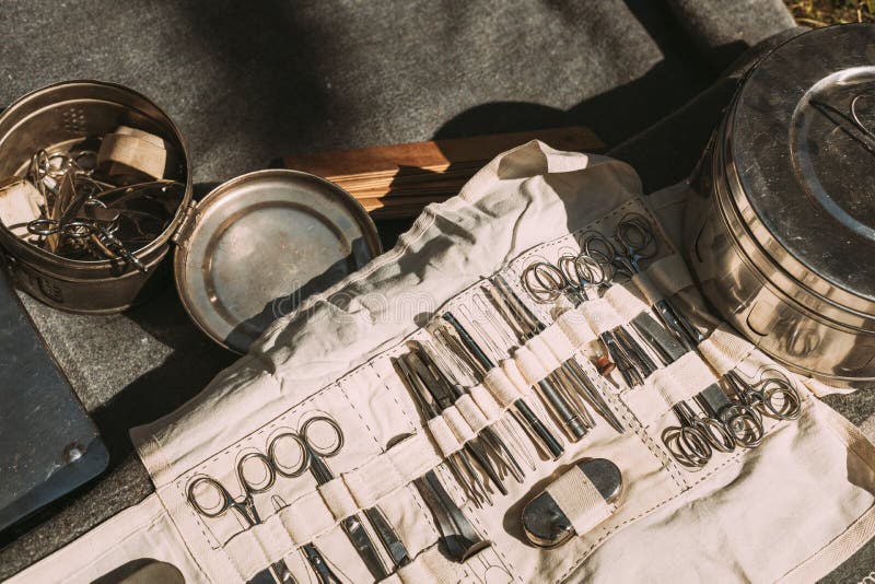 Old Medical and Surgical Instruments. Many Surgical Instruments for ...