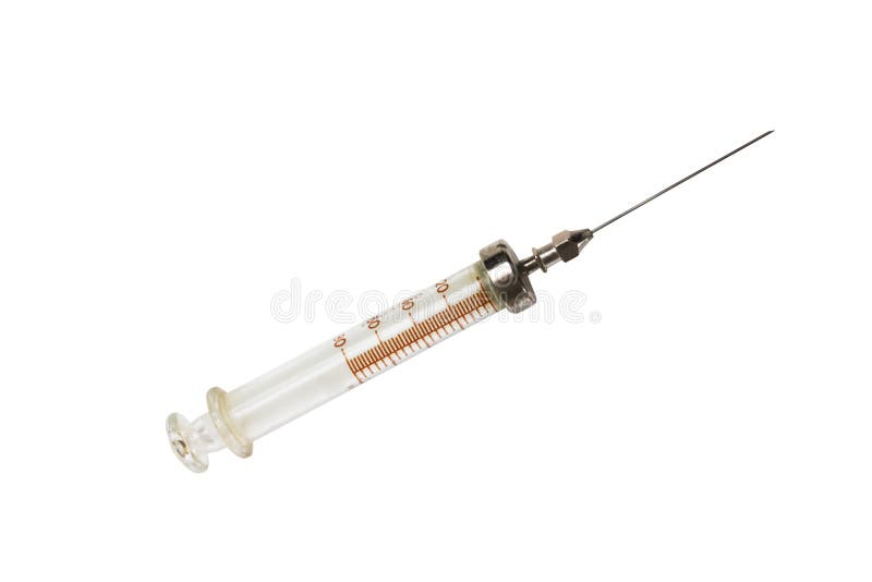 Old Medical Syringe with a Needle Stock Image - Image of recovery ...