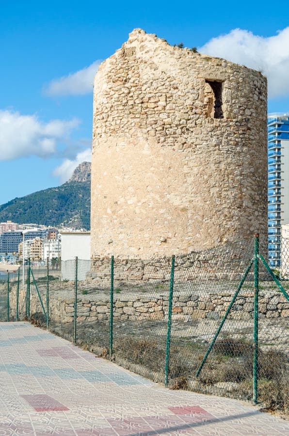 Old Medieval Arab Building in Calpe, Spain Stock Image - Image of ...