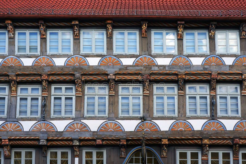 Old Medieval Building in Hameln, Germany. Stock Photo - Image of ...
