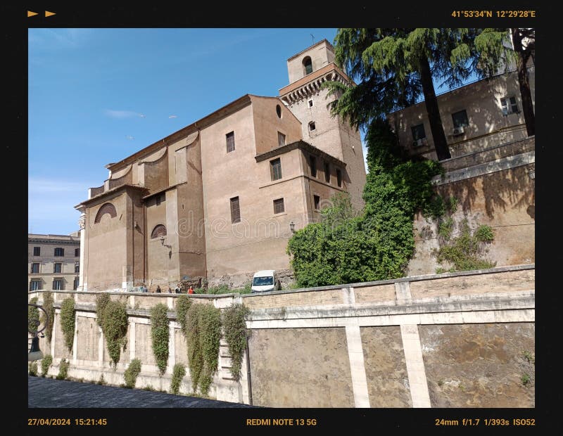 Old Medieval Building in Rome Near Coloseum Stock Image - Image of ...