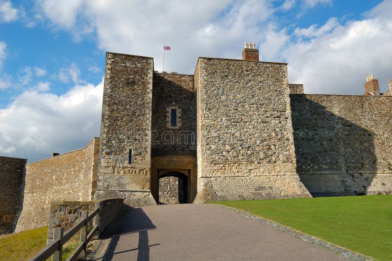 Old Medieval Castle in Dover, England Stock Image - Image of kingdom ...
