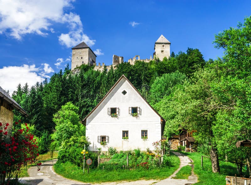Old Medieval Castle Gallenstein in Austria Stock Image - Image of ...