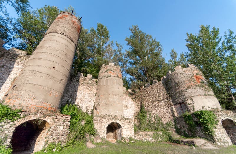 Medieval Castle without People in the Forest Stock Photo - Image of ...