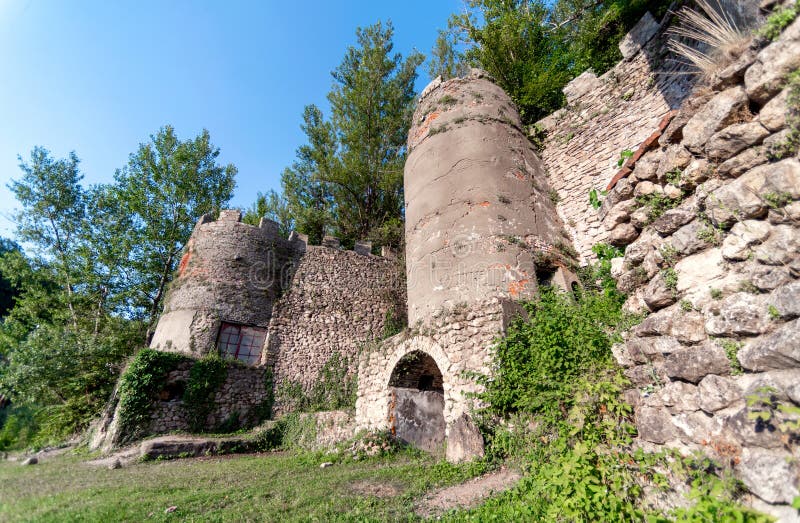 Medieval Castle without People in the Forest Stock Image - Image of ...