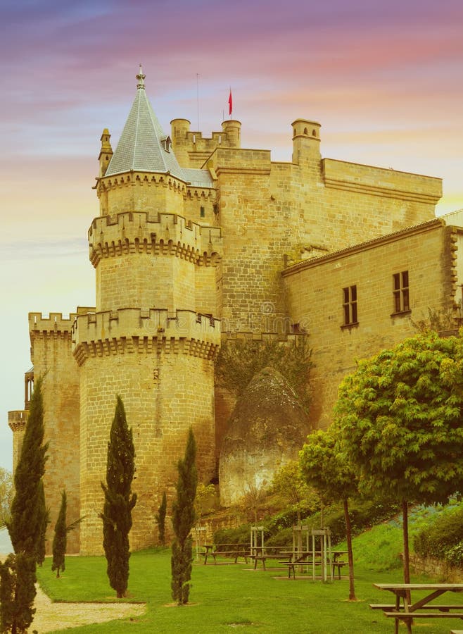 Old medieval castle stock photo. Image of navarra, landmark - 90682464