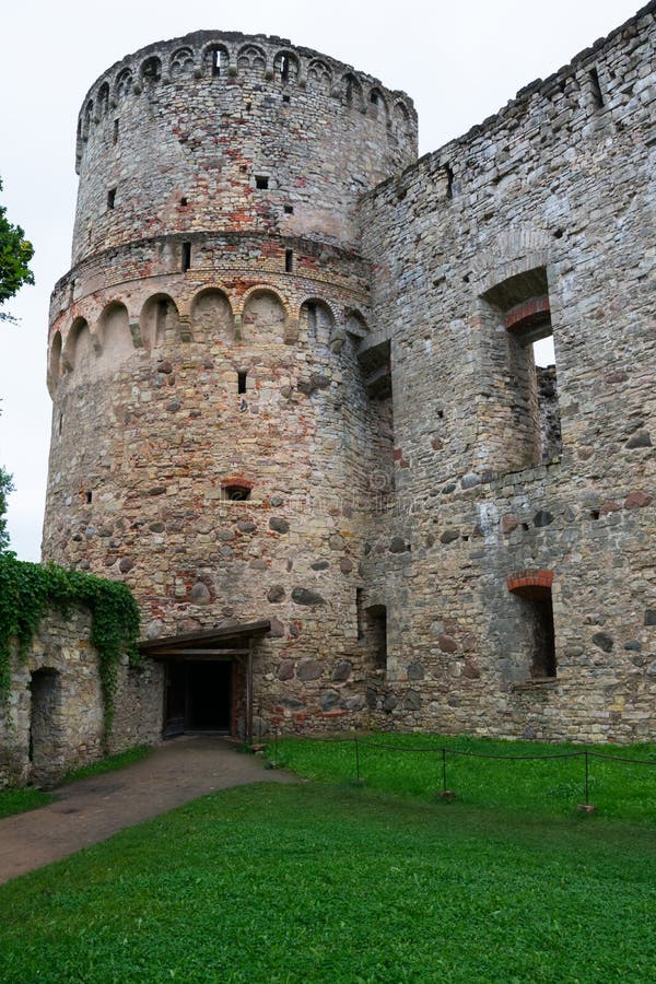 Old Medieval Castle Tower editorial photography. Image of latvia ...