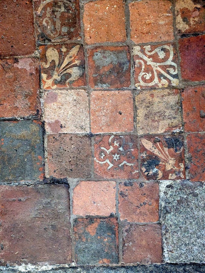 Old Medieval Church Flooring Stones Creating a Brick Pavement Floor ...