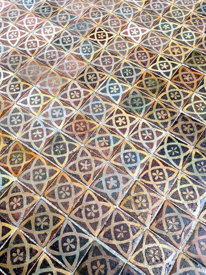 Old Medieval Church Flooring Stones Creating a Brick Pavement Floor ...