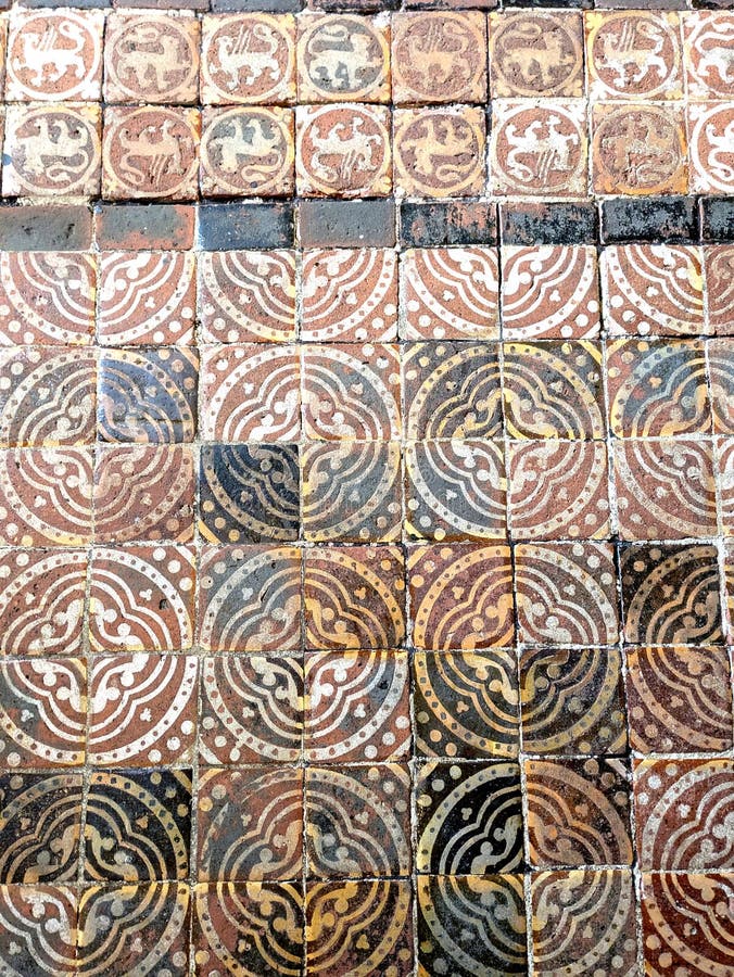 Old Medieval Church Flooring Stones Creating a Brick Pavement Floor ...