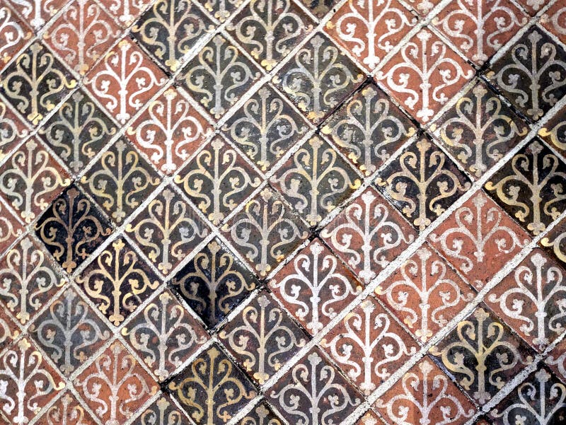 Old Medieval Church Flooring Stones Creating a Brick Pavement Floor ...