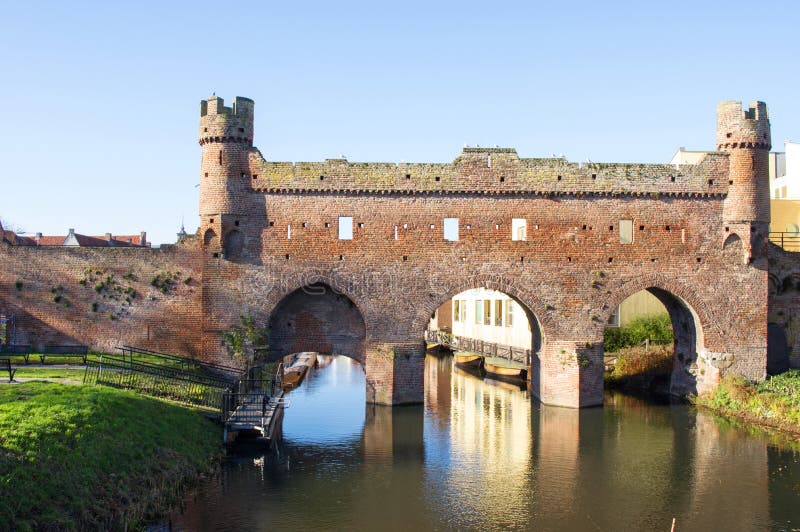 An Old Medieval Defensive Wall Stock Image - Image of netherlands ...