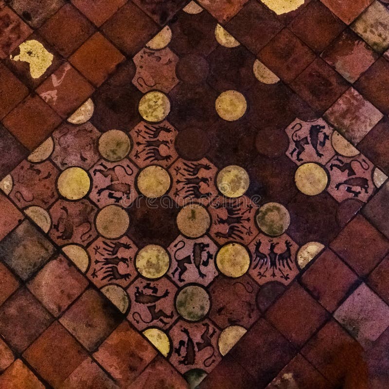 Medieval Floor Tiles at Le Mont St Michel France Stock Photo - Image of ...