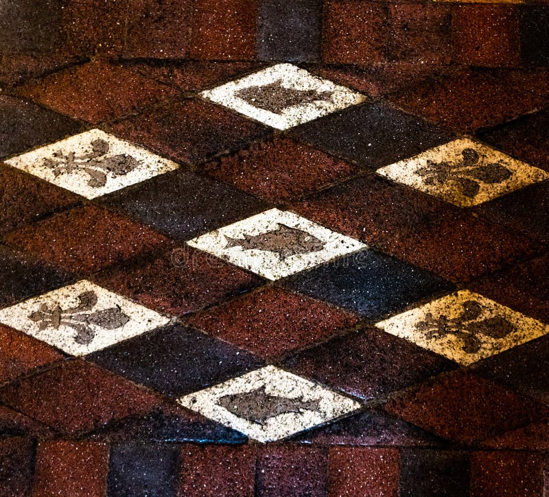 Medieval Floor Tiles at Le Mont St Michel France Stock Photo - Image of ...