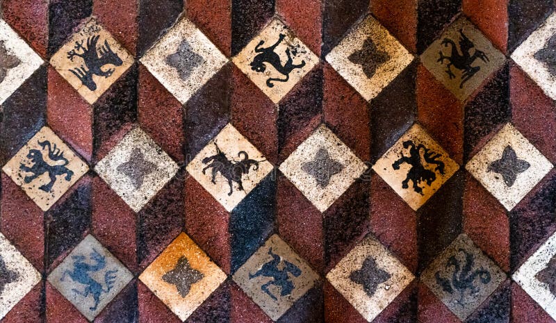 Medieval Floor Tiles at Le Mont St Michel France Stock Photo - Image of ...