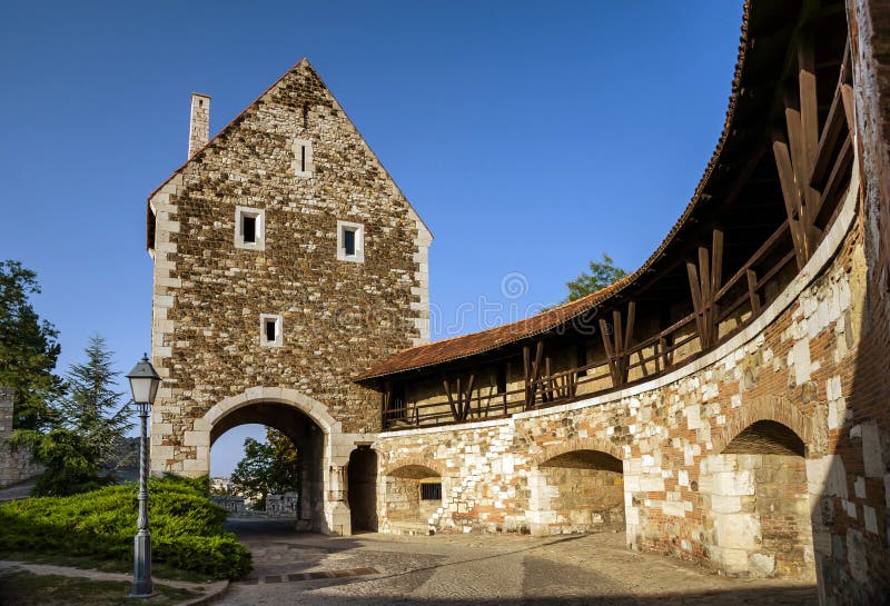 Old Medieval Fortress in Budapest, Hungary. Stock Image - Image of buda ...