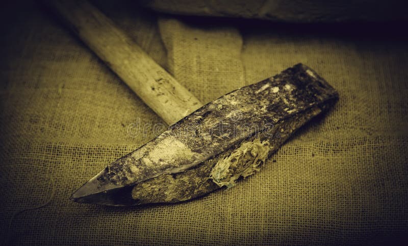 Old medieval hammer stock image. Image of heavy, repair - 176175977