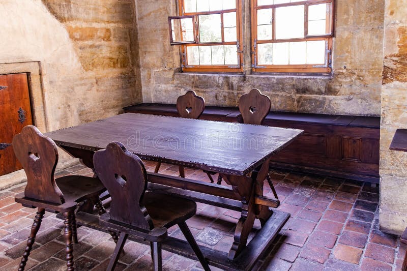 Old Medieval Interior Setting - Old Royal Palace - Prague Castle ...