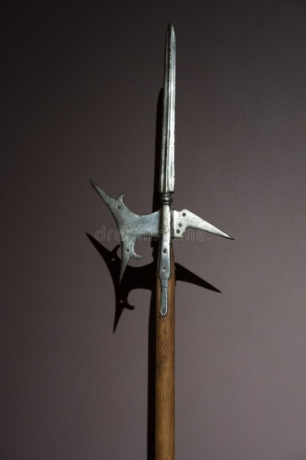 Medieval Iron Halberd Spear Stock Photo - Image of handle, medieval ...