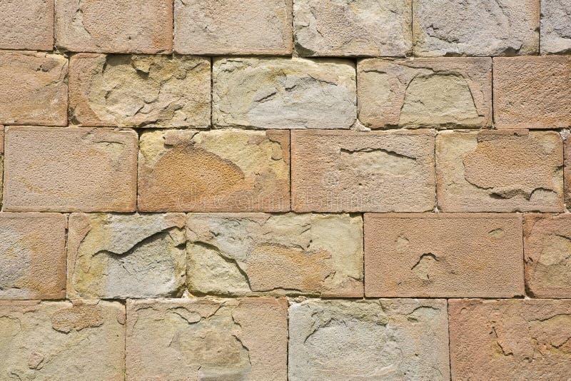 Old Medieval Italian Stone Wall, Built with Blocks, Recently Restored ...