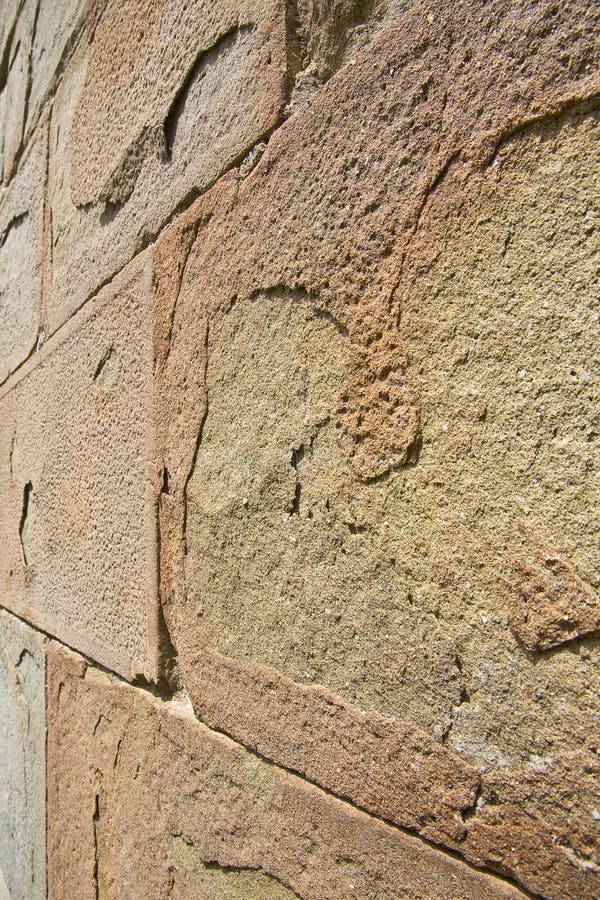 Old Medieval Italian Stone Wall, Built with Blocks, Recently Restored ...