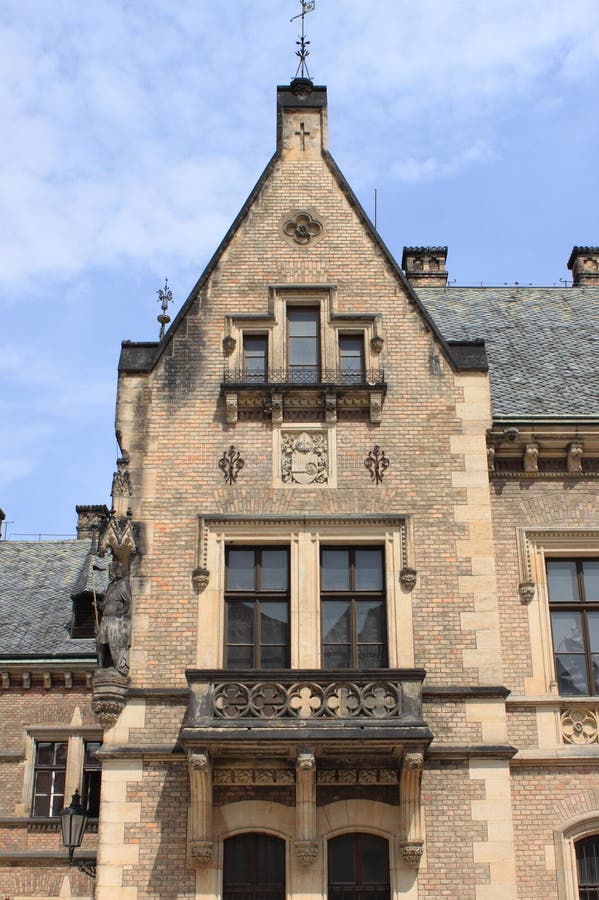 Old Medieval Palace in Prague Stock Photo - Image of culture, blue ...