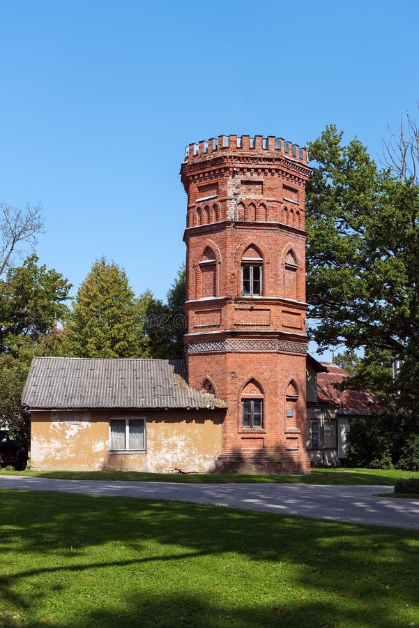 Old Medieval Red Brick Tower Stock Photo - Image of eastern, history ...