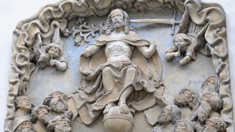 An Old Medieval Relief Depicting the Last Judgment, Final Judgment, Day ...