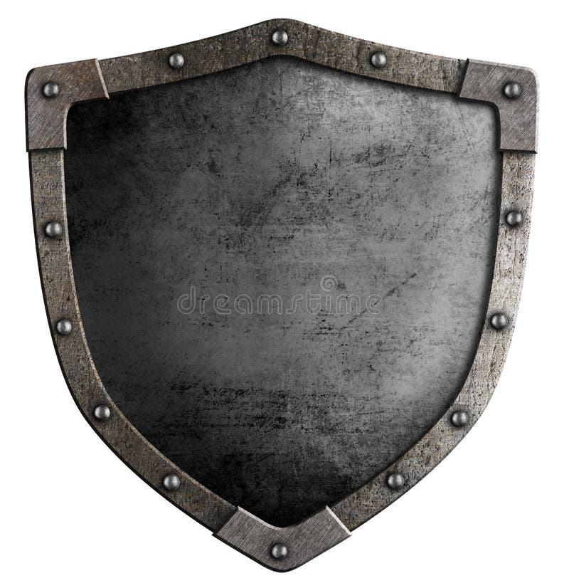 Old Medieval Shield Isolated Stock Illustration - Illustration of ...