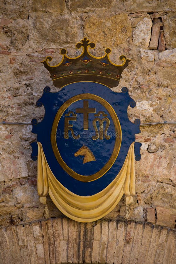 Old medieval shield, Italy stock image. Image of outdoors - 95973479