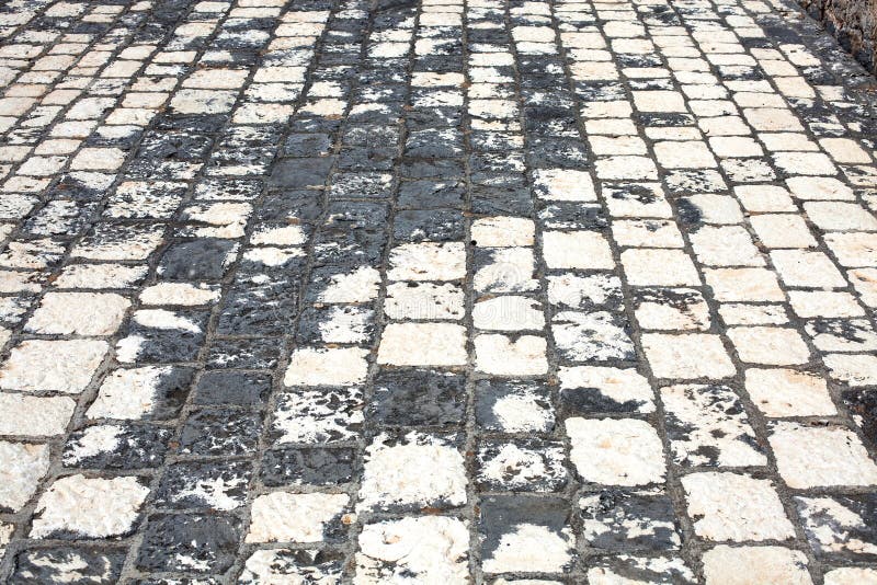 Old Medieval Stone Fort Wall Path Tiling Stock Image - Image of ...