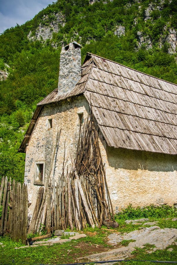 Medieval Wooden House in the Mountain Stock Image - Image of holiday ...