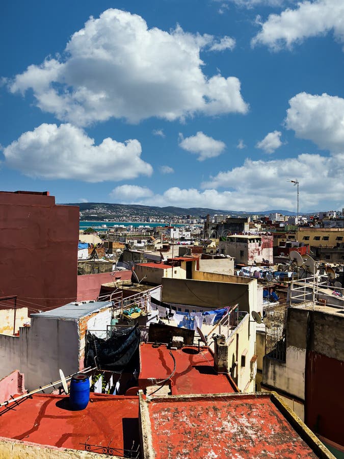 The Old Medina and the Port of Tangier, Morocco Stock Image - Image of ...