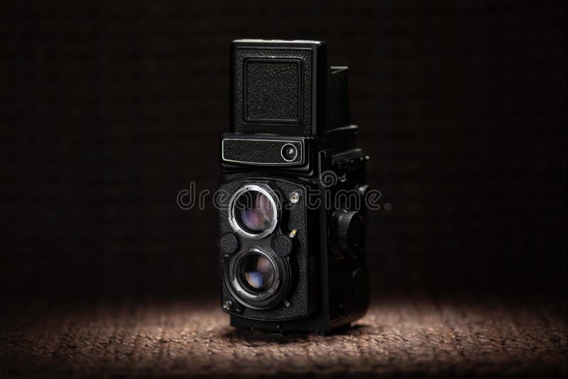 Old Medium Format Camera Under a Spot Light Stock Image - Image of ...