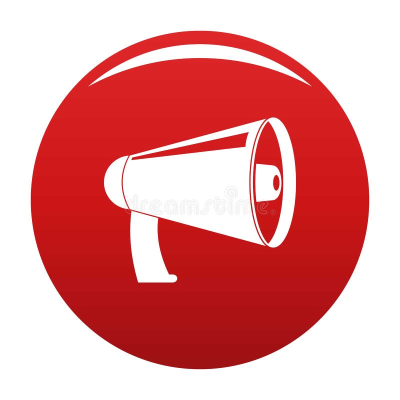 Old Megaphone Icon Vector Red Stock Vector - Illustration of isolated ...