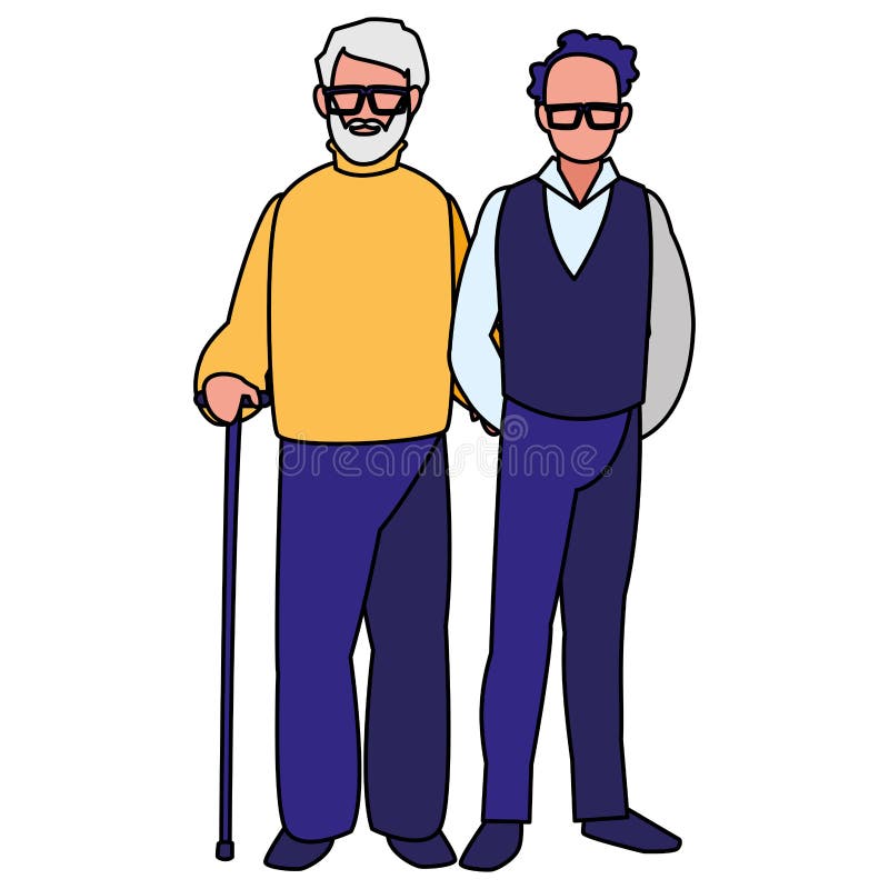 Old men design stock vector. Illustration of nice, friends - 135388866