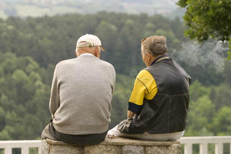 Old men talking stock image. Image of senior, pensioner - 5358445