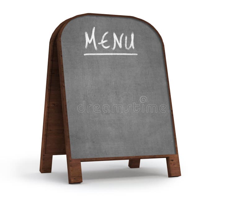 Old menu notice board stock illustration. Illustration of advertising ...