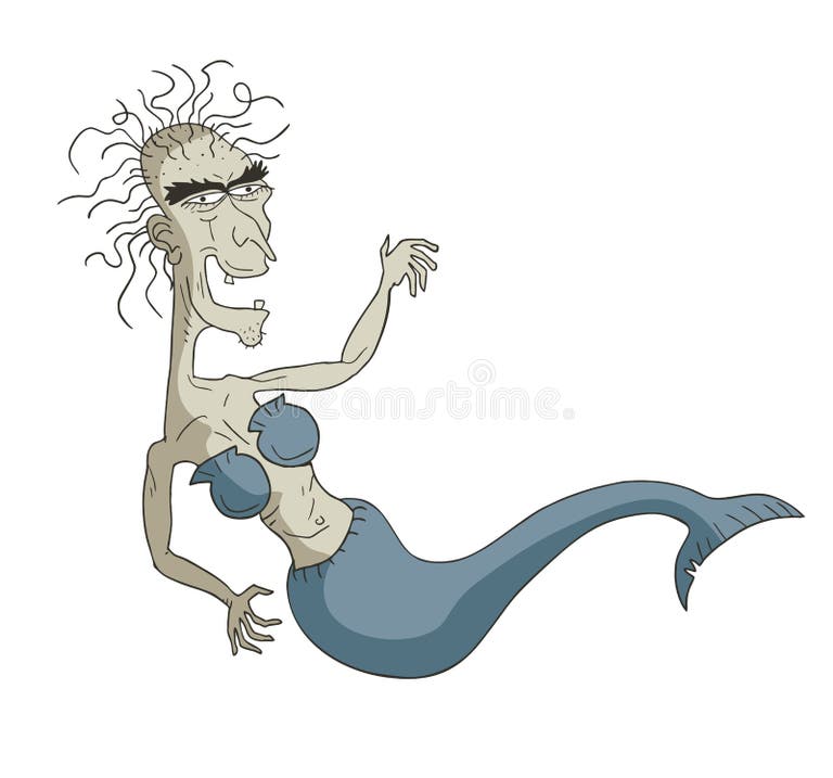 Old mermaid stock vector. Illustration of clip, drawing - 49894311