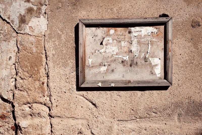 Old Message Board on a Wall Stock Image - Image of billboard, natural ...